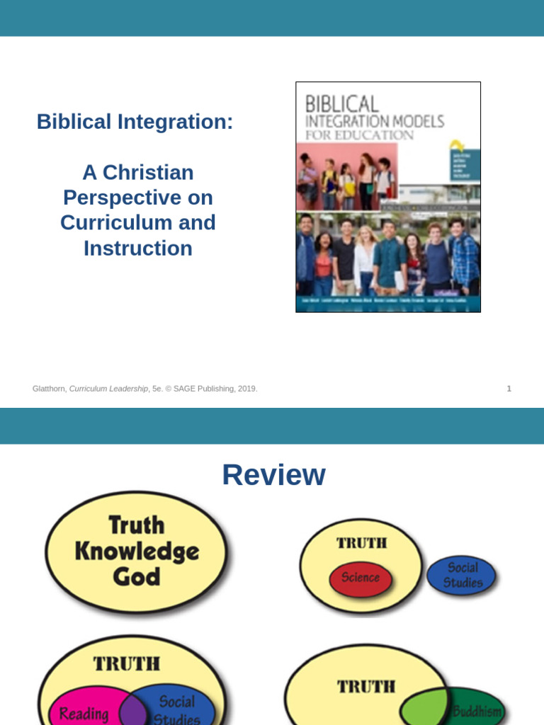 Biblical Integration-Worldview Model | PDF | Curriculum | Revelation