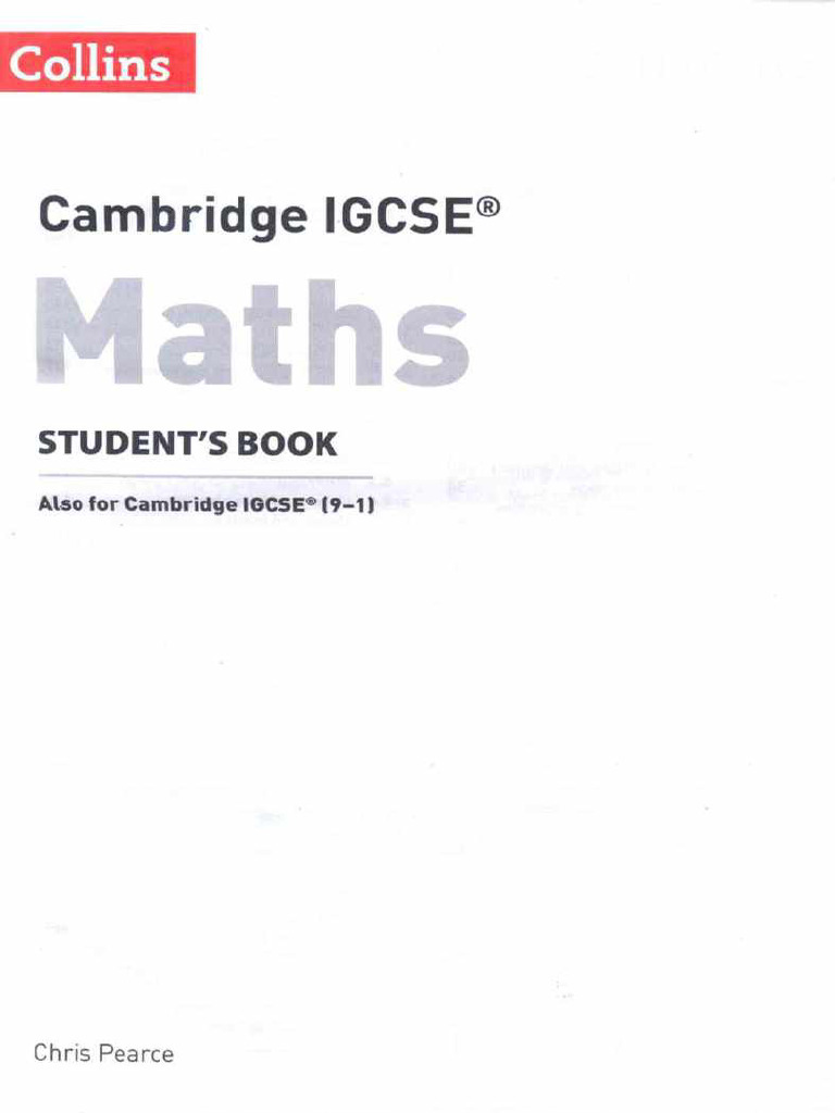 Cambridge IGCSE® Maths Student Book | PDF