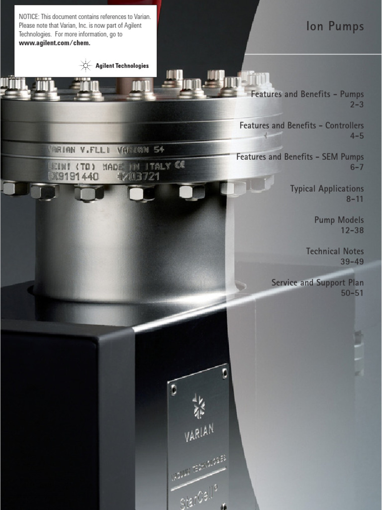 06 Varian 2011 Ion Pumps | PDF | Scanning Electron Microscope | Vacuum