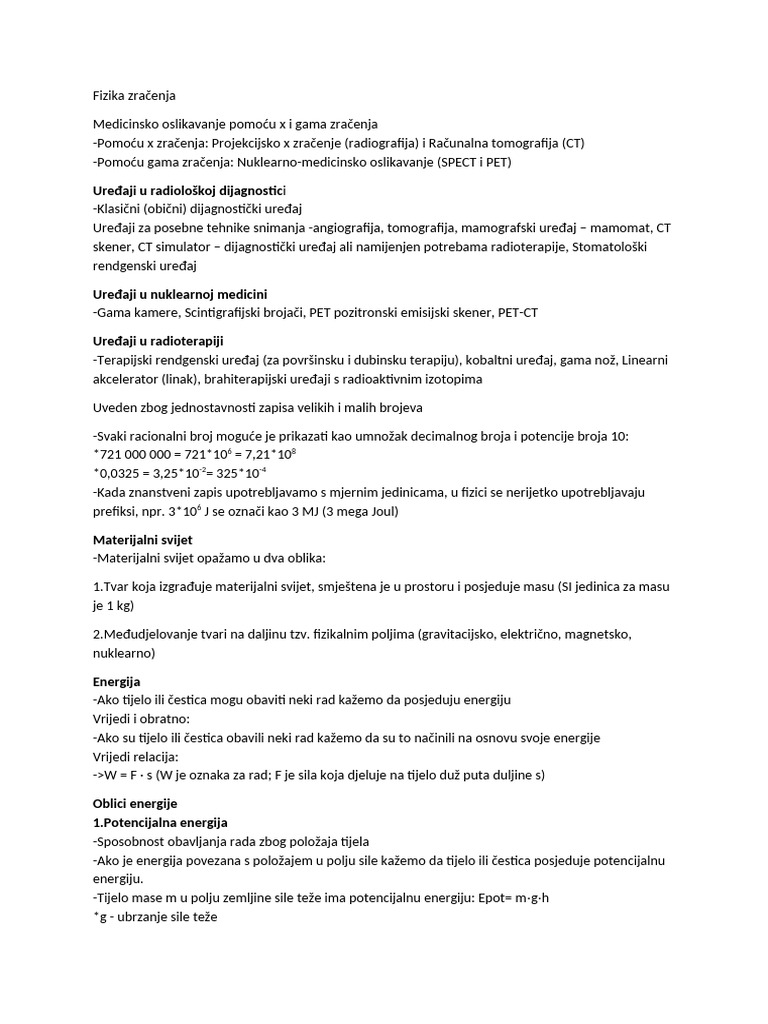 Fizika Zračenja RTG | PDF