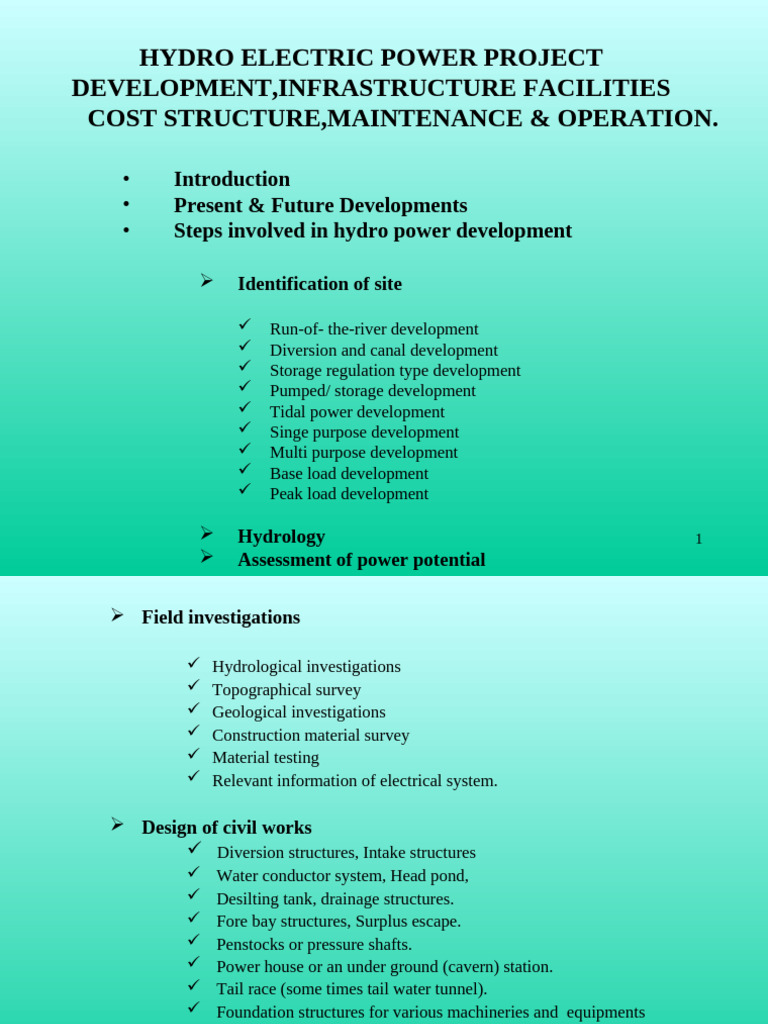 PSTI-PPT on Hydro | PDF | Hydroelectricity | Power Station