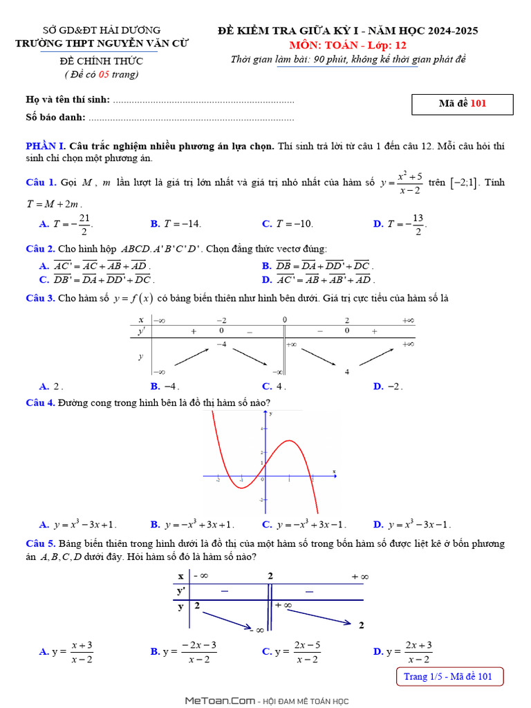 (Đề ờ ể ờ gian phát đề: Ng Thpt Nguy | PDF