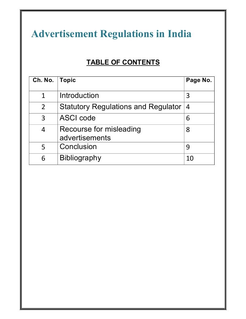 Advertisment Regulation in India | PDF | Television Advertisement ...