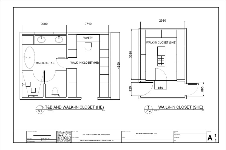 Toilet & Bath and Walk-In Closet | PDF