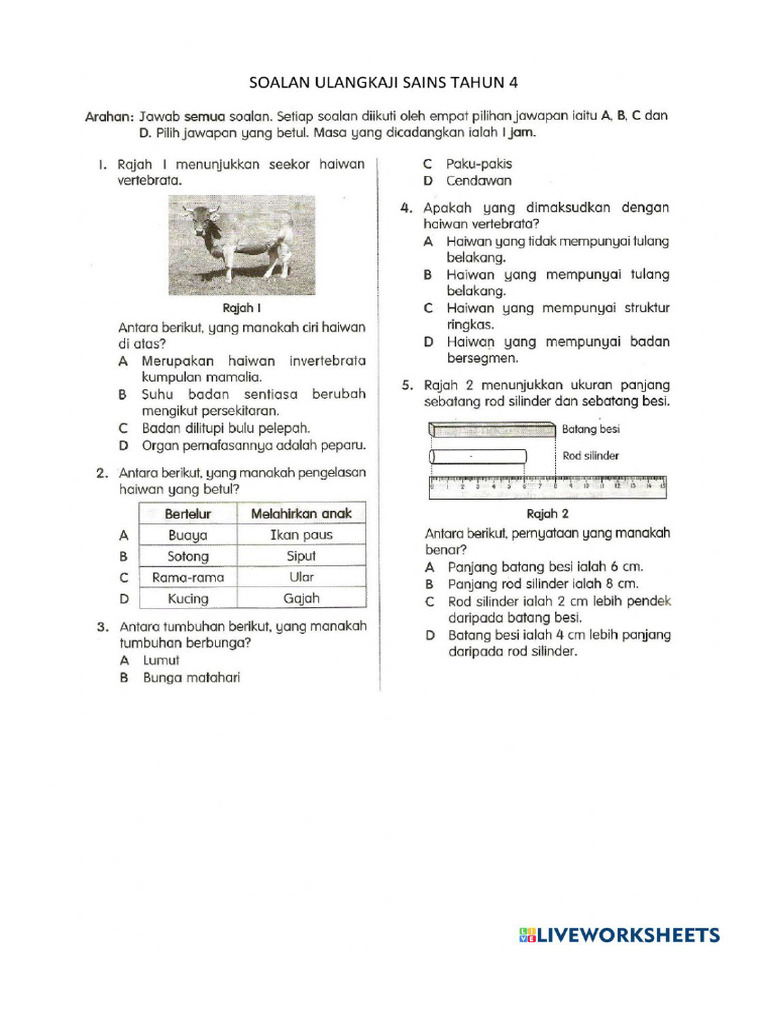 Sains Tahun 4 | PDF