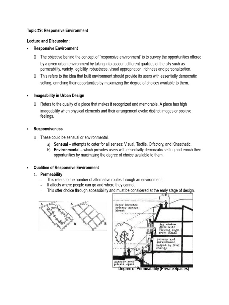 ARPLANN2 Topic #9 (Responsive Environment) | PDF | Cognition | Cognitive Science