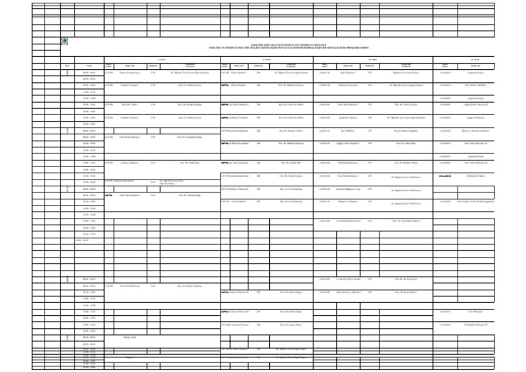 TDE Lisans Ders Programi Siyah Beyaz | PDF