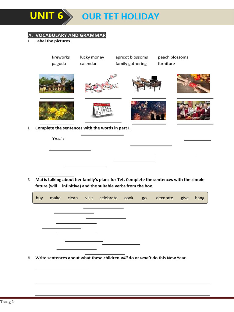 unit 6 grade 6 | PDF