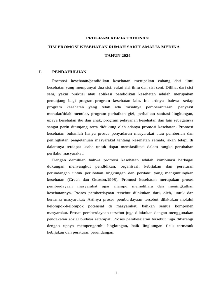 Program Kerja Pkrs 2024 | PDF | Pengembangan Diri | Kesehatan Holistik