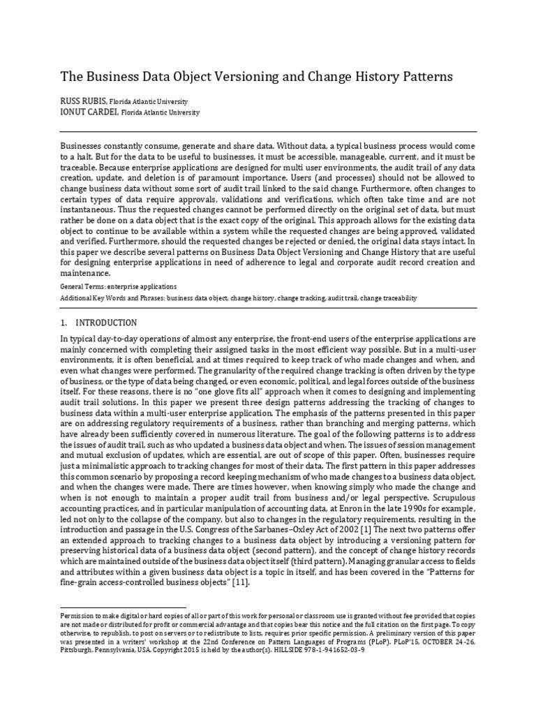 buissinesslogique | PDF | Audit | Object (Computer Science)