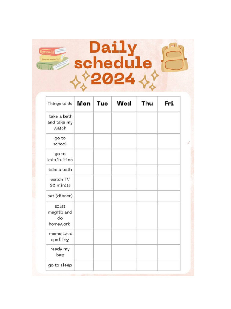 Daily Schedule | PDF