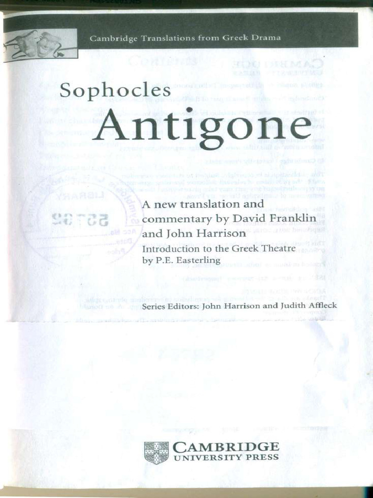 Sophocles Antigone1 | PDF