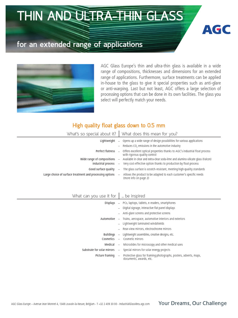 Thin and Ultra-Thin Glass Solutions | PDF | Glasses | Mirror