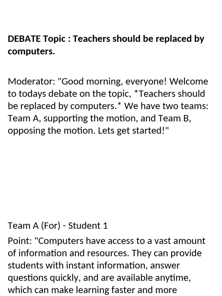 DEBATE Topic - WPS Office | PDF
