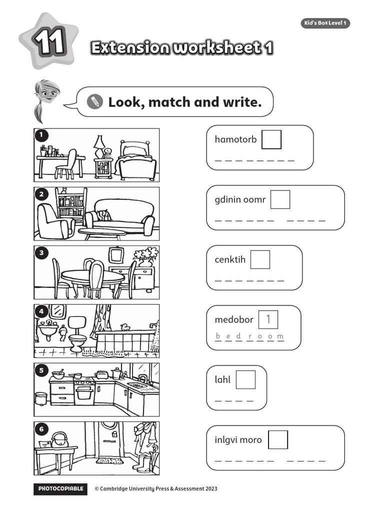 KidsBox Level1 Unit11 Extension Worksheet 1 | PDF