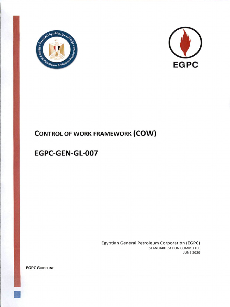 EGPC-GEN-GL-007 - Control of Work | PDF