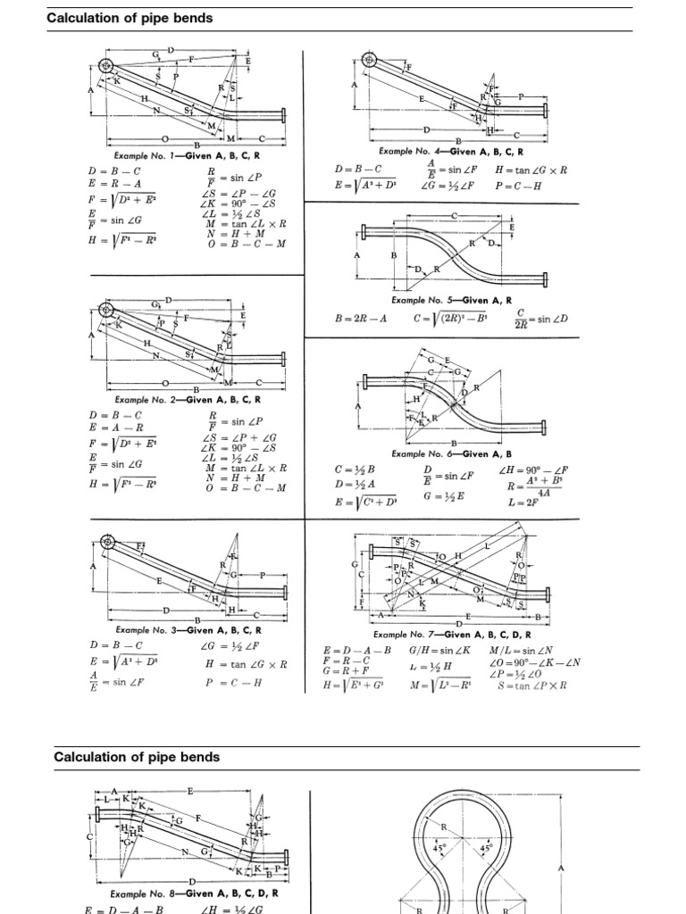 Pipe Bend Calculation Guide | PDF