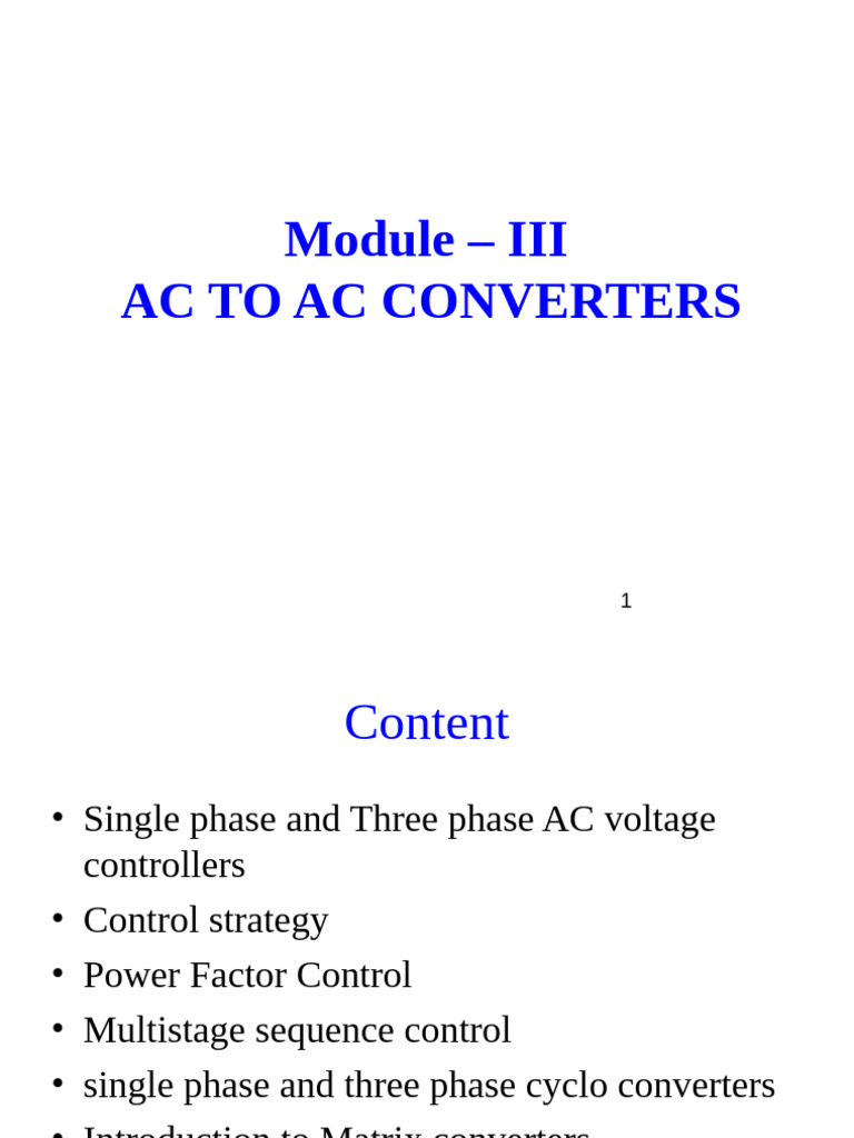 AC AC Converters | PDF | Power Inverter | Rectifier