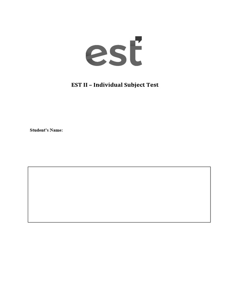 EST II Literature Test Overview | PDF