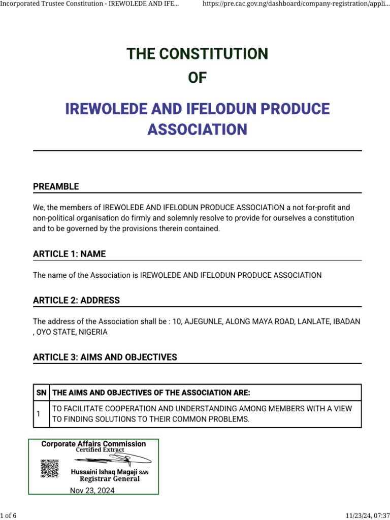Irewolede Cac Documents | PDF | Audit | Liquidation