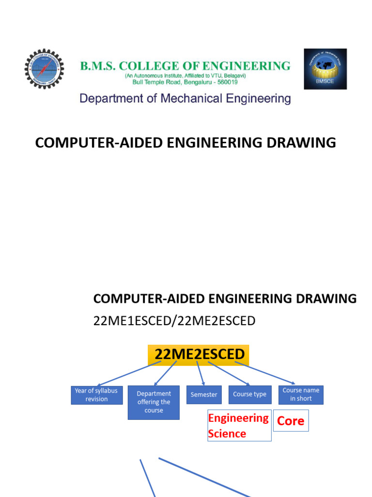 Puter Aided Engineering Drawing 2024 | PDF | Drawing | Technical Drawing