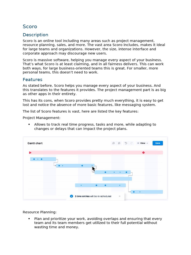 Scoro | PDF | Project Management | Usability