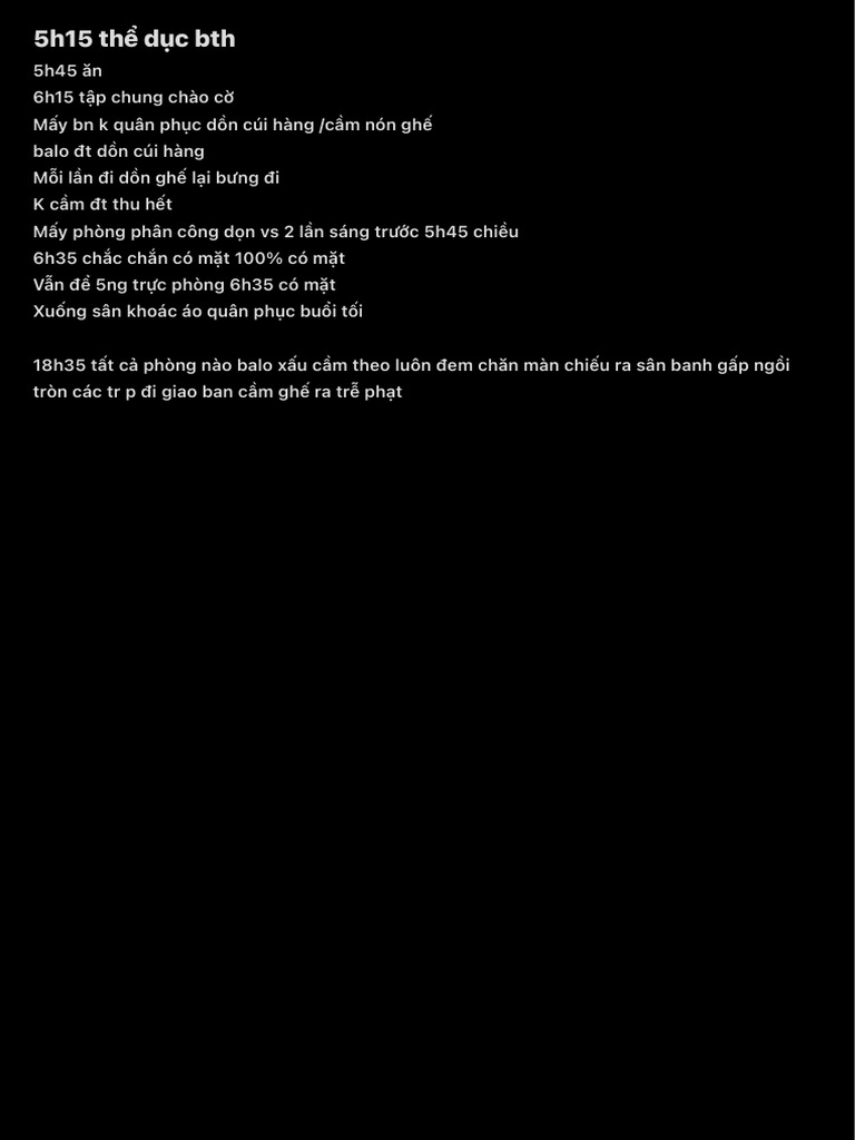 5h15 Thể Dục BTH | PDF