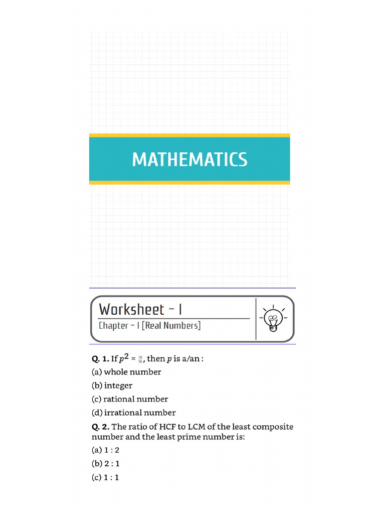 Real Numbers, Polynomial | PDF