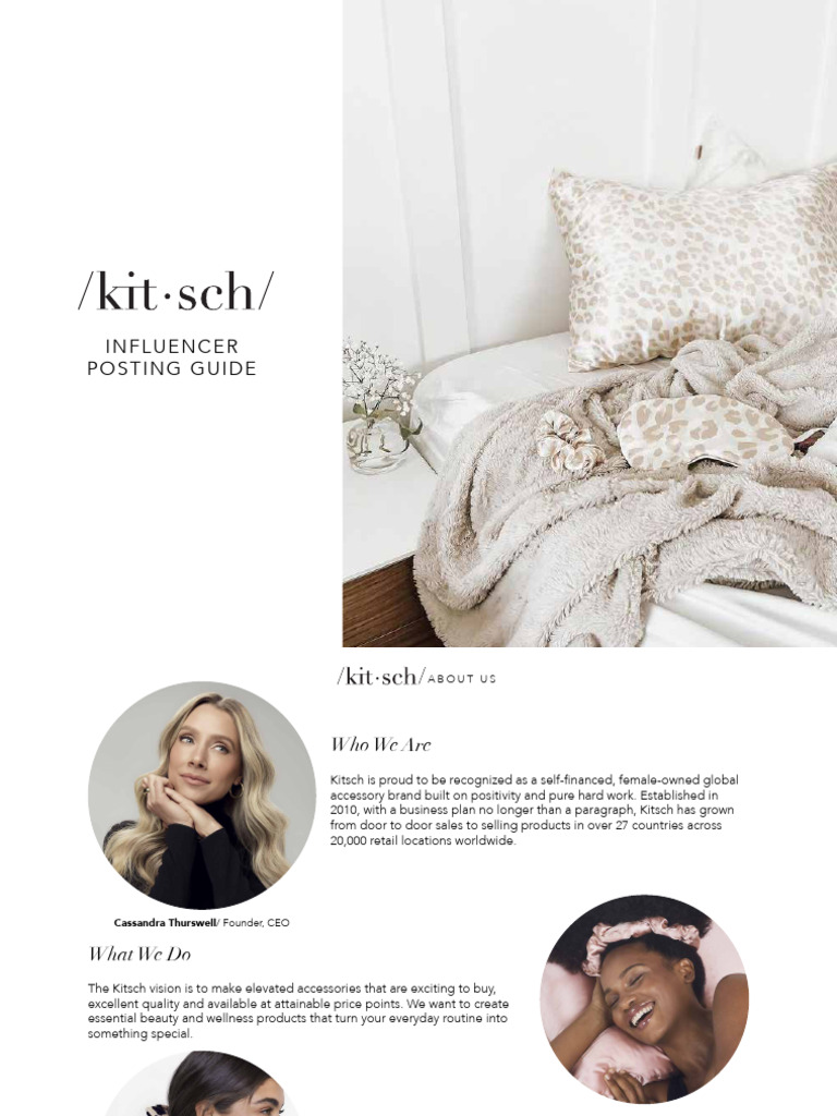 Kitsch Influencer Posting Guide | PDF | Shampoo | Human Appearance