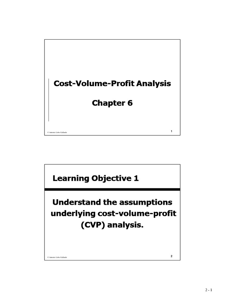 Chapter 6 Slides 2spp | PDF | Business Economics | Management Accounting