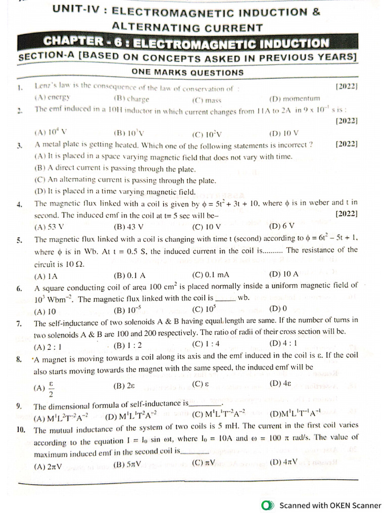 Electromagnetic Induction | PDF