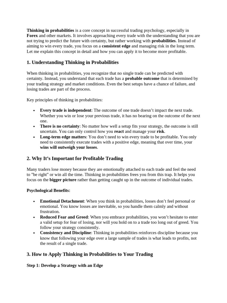 Thinking in Probabilities | PDF | Risk | Probability