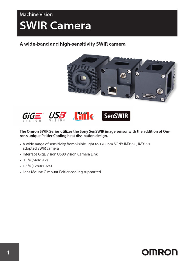SWIR Camera Datasheet 202309 p2 | PDF | Camera | Infrared