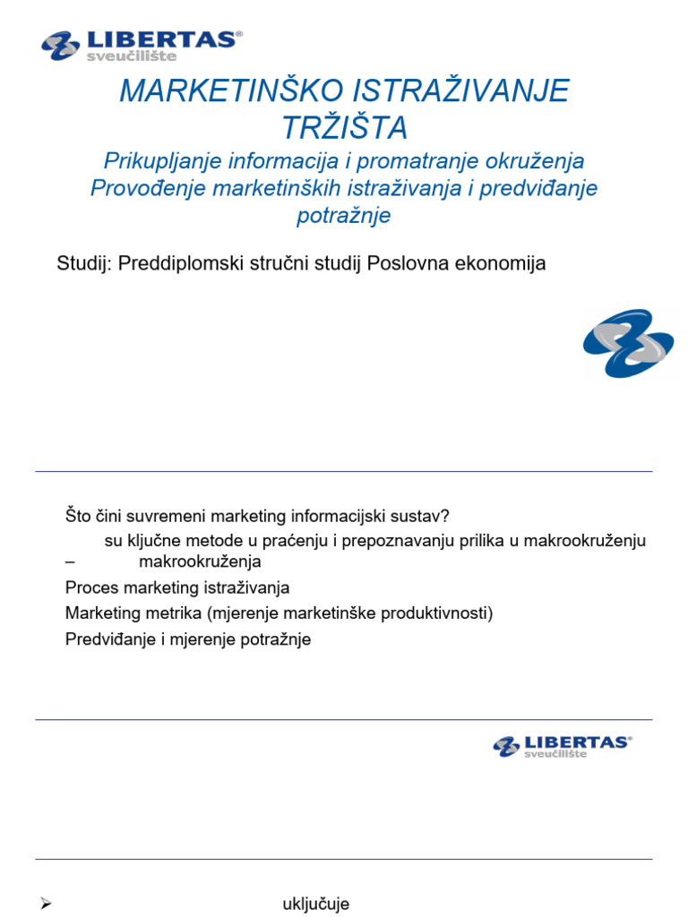 5 MarketinÅ¡ko Istraå Ivanje Trå Iå¡ta - v2 | PDF