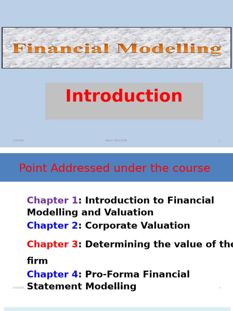 Financial Modelling | PDF | Net Present Value | Internal Rate Of Return