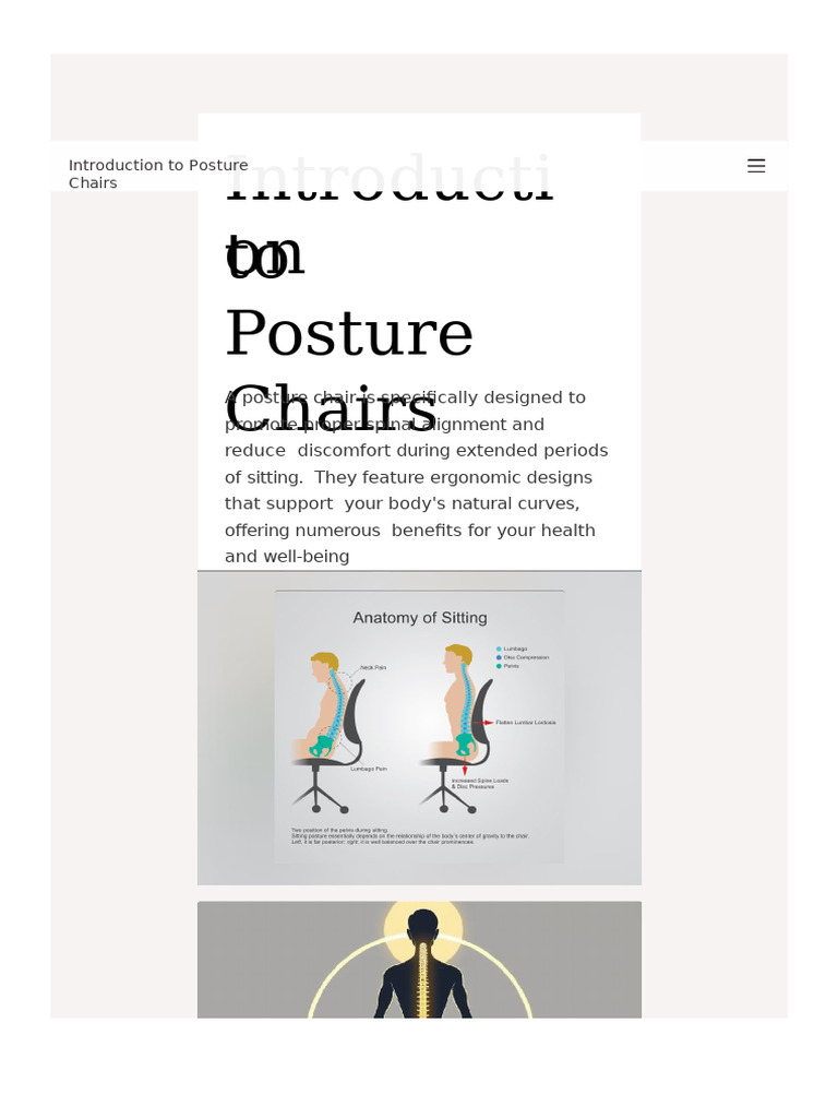 Introduction To Posture Chairs - Gamma | PDF | Chair | Human Factors ...