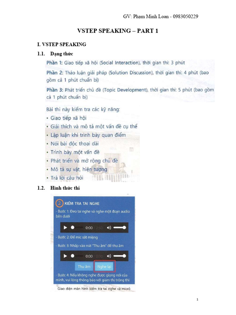 Lesson 5 - Vstep Speaking Part 1 V | PDF