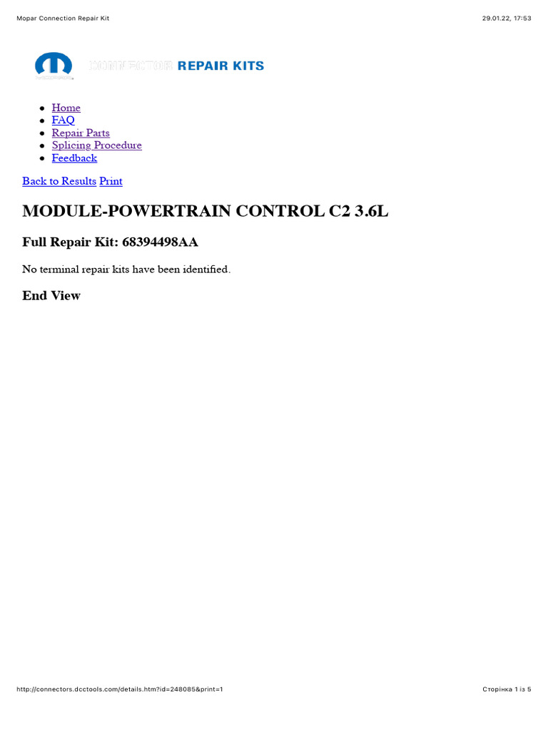 Module-Powertrain Control C2 3.6L | PDF | Chrysler | Electric Vehicle ...