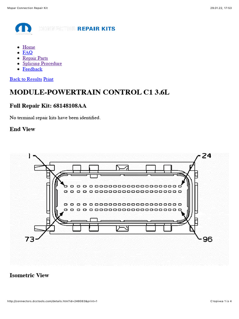 Module-Powertrain Control C1 3.6L | PDF | Chrysler | Motor Vehicle