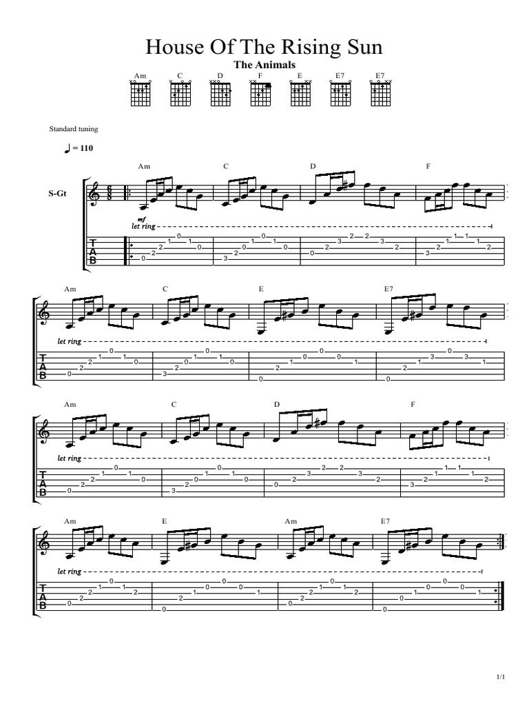 House of The Rising Sun | PDF