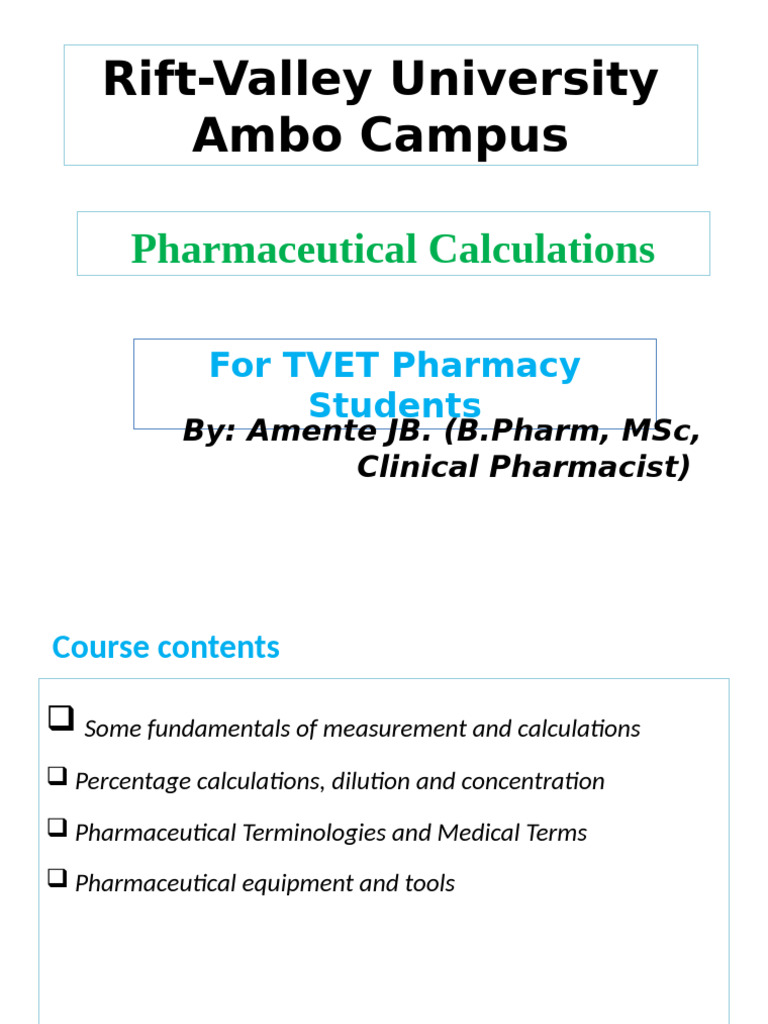 Introduction To Pharmaceutical Calculations | PDF | Significant Figures ...