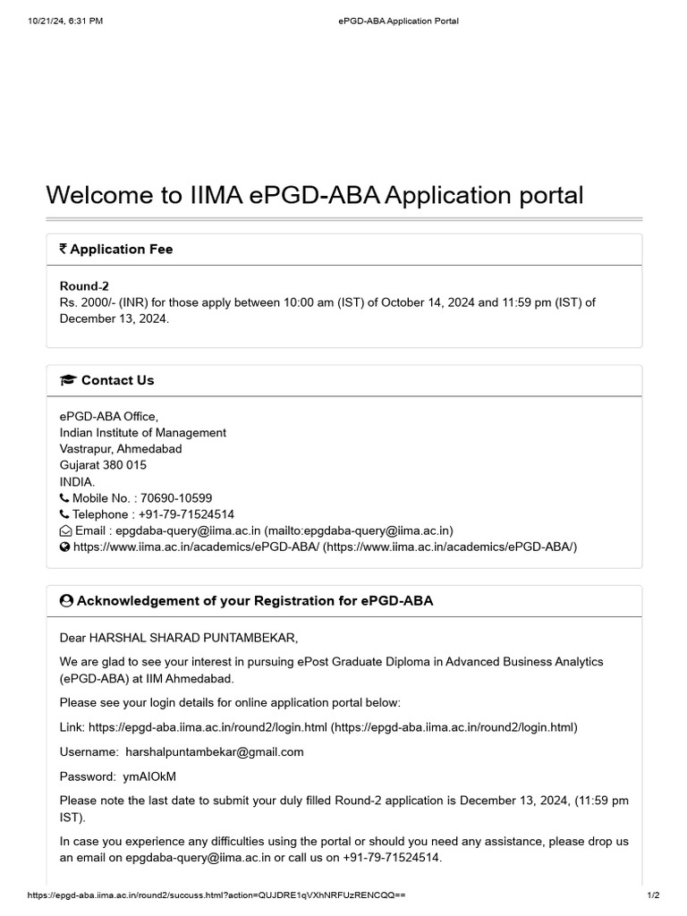 ePGD-ABA Application Portal | PDF | Business | Technology & Engineering