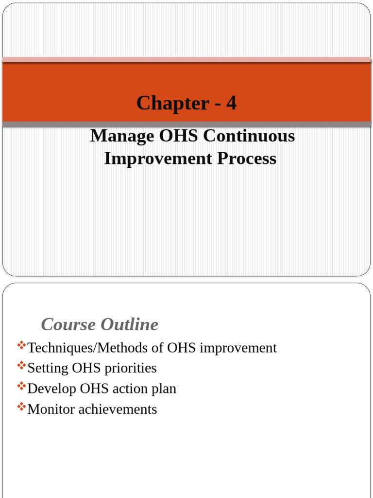 Chapter - 4 Ohs | PDF | Occupational Safety And Health | Risk