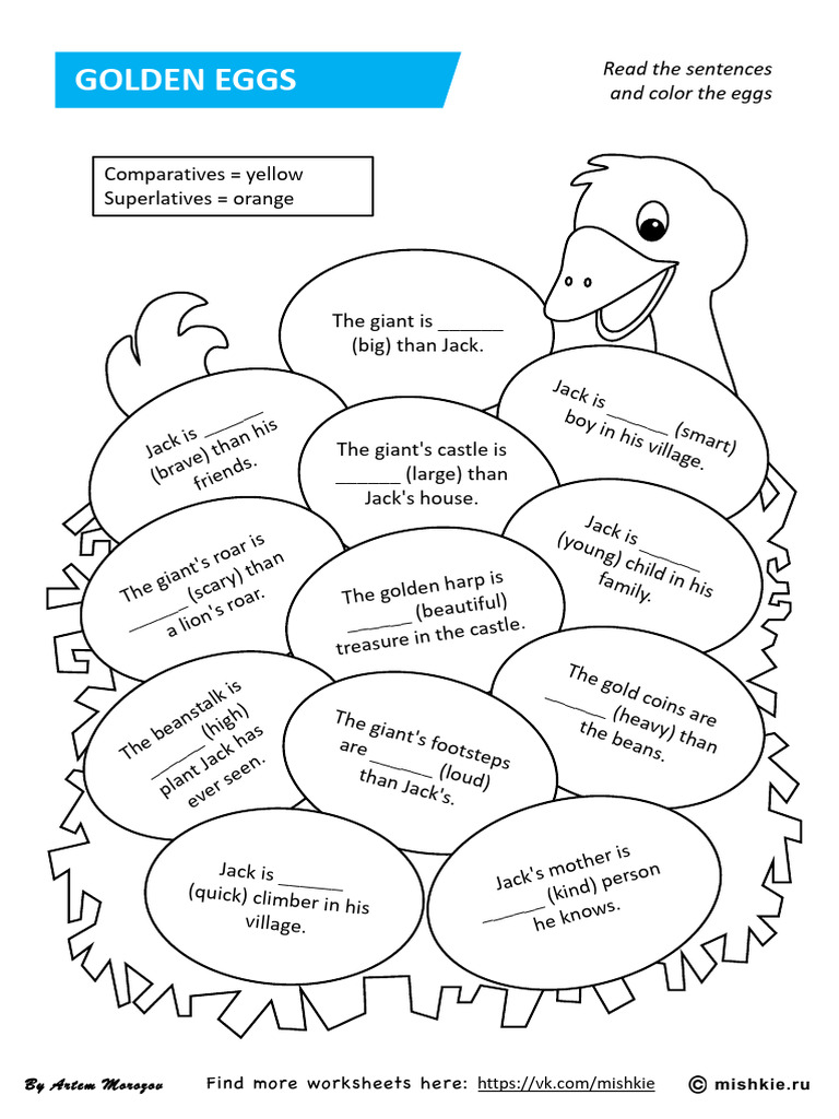 Golden Eggs Comparatives Vs Superlatives by Artem Morozov | PDF