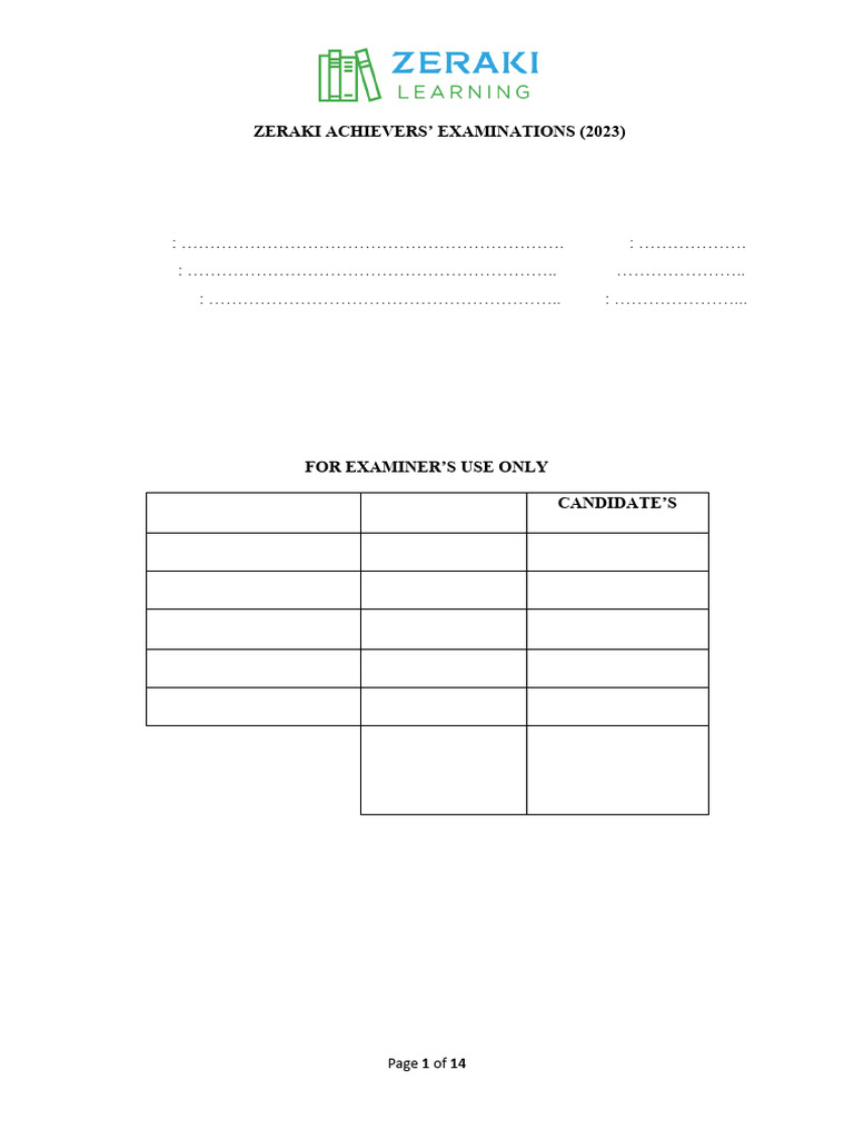 English - English Form 1 - Question Paper | PDF | Linguistics ...