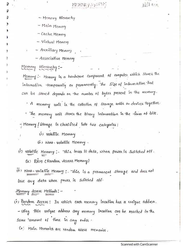 JNTUK Computer Organization UNIT-4 | PDF