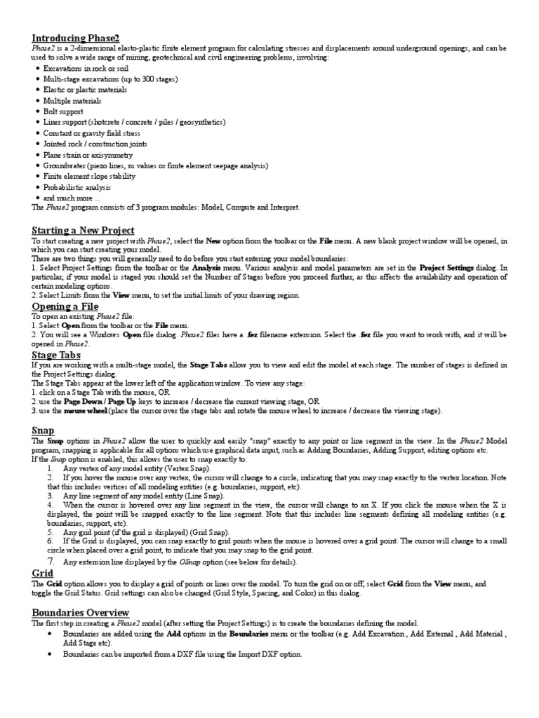 An Introduction to Modeling with Phase2: A Guide to Creating, Opening ...