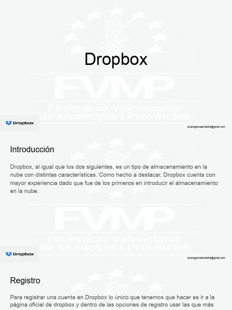 Cómo registrar una cuenta en Dropbox | PDF | Archivo de computadora ...