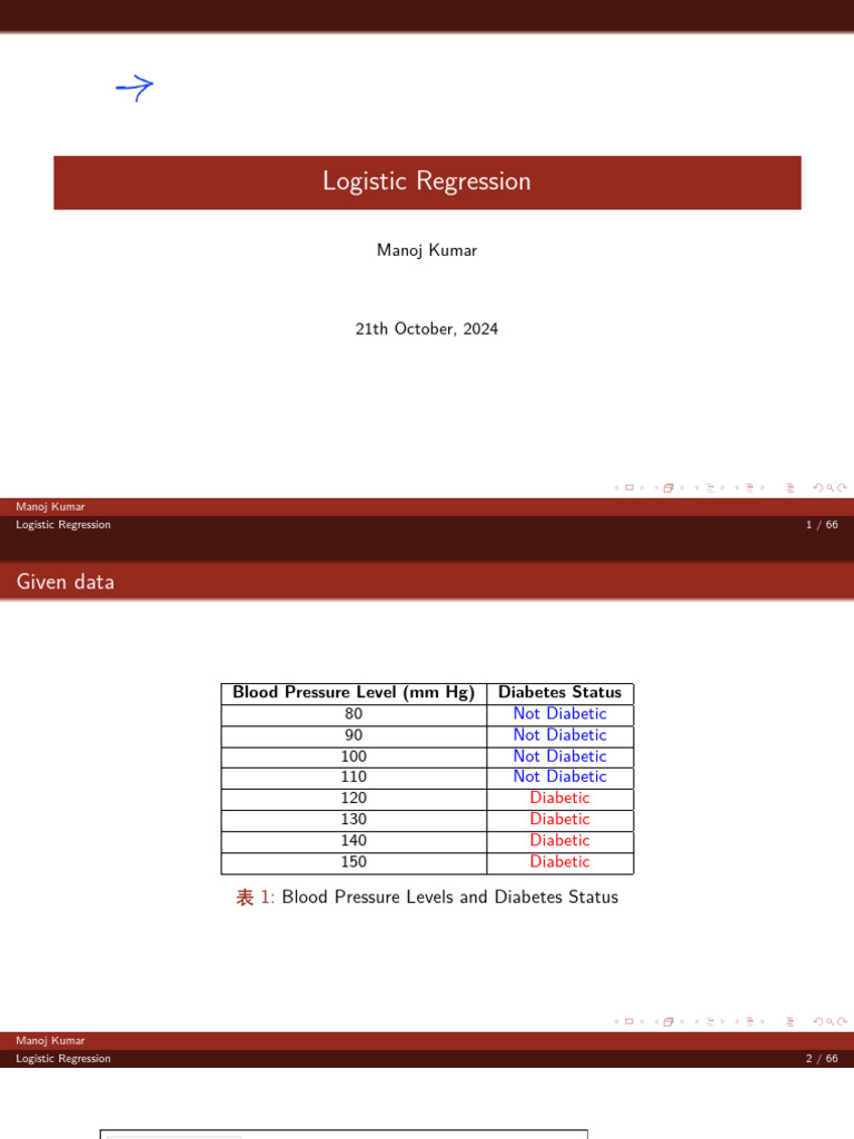 Logistic - Regression Class 3 | PDF | Linear Regression | Logistic Regression