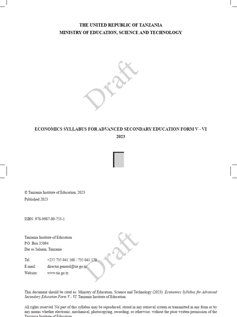 Economic Form v-VI Draft | PDF | Educational Assessment | Microeconomics